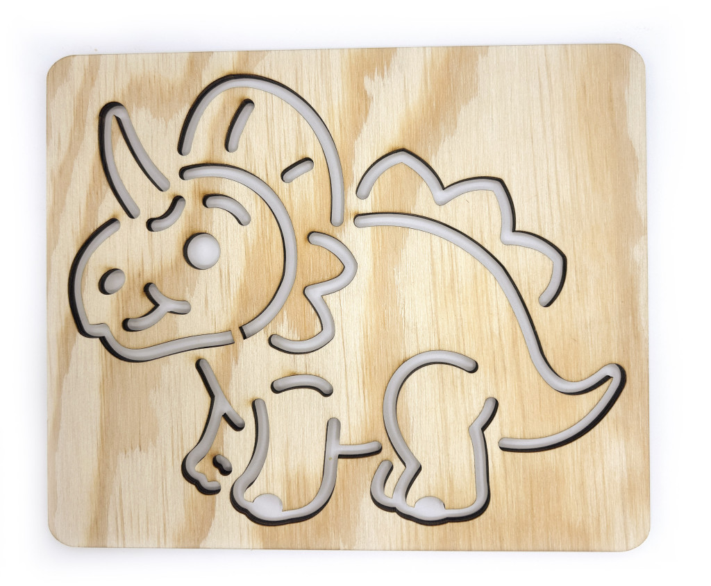 DrawWithMe - Drawing stencil - Dinosaurs - Centrosaurus - Lu